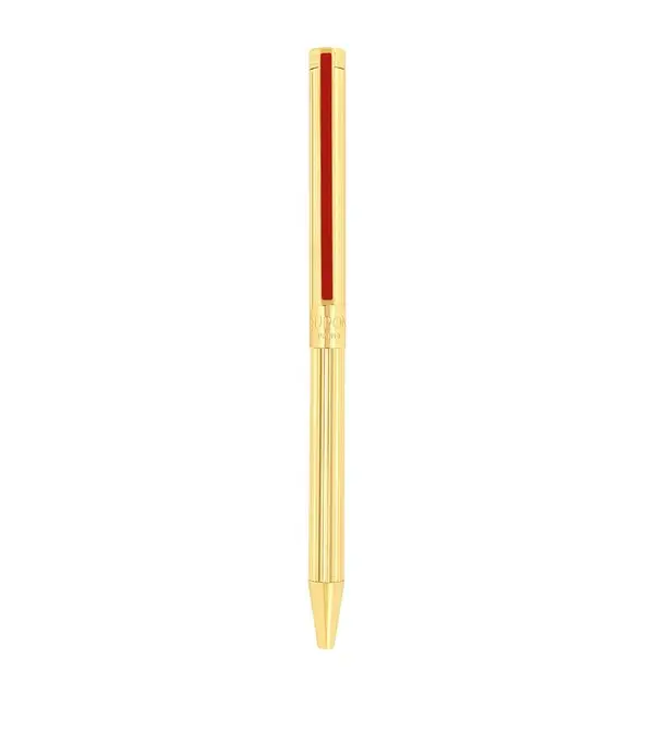 S.t. Dupont Palladium And Yellow -trim Classique Ballpoint Pen - Gold