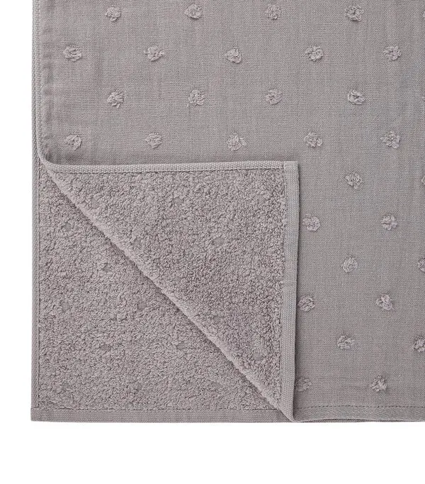 UCHINO Zero Twist Gauze Dots Hand Towel - Grey