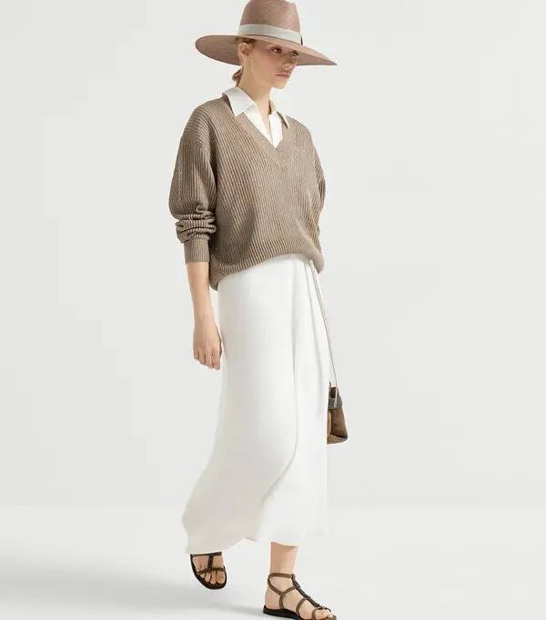Brunello Cucinelli Twill Maxi Dress