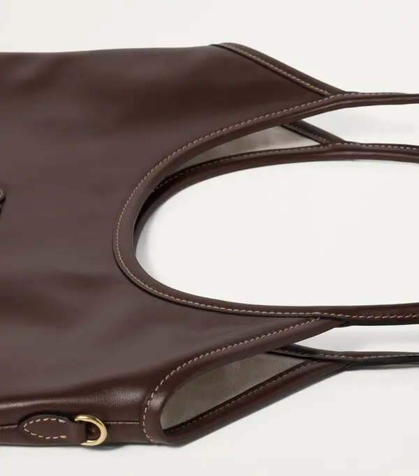 Miu Miu Leather Ivy Tote Bag - Brown