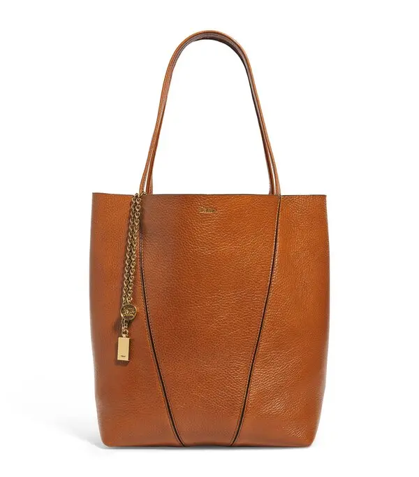 Chloé Medium Calfskin Spin Tote Bag - Brown