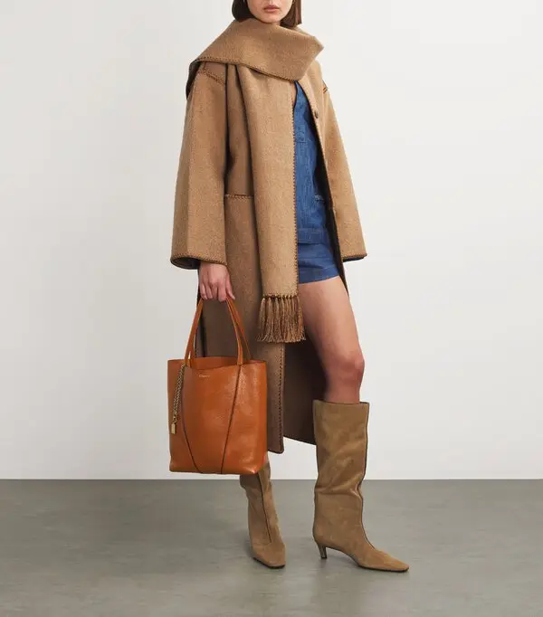 Chloé Medium Calfskin Spin Tote Bag - Brown
