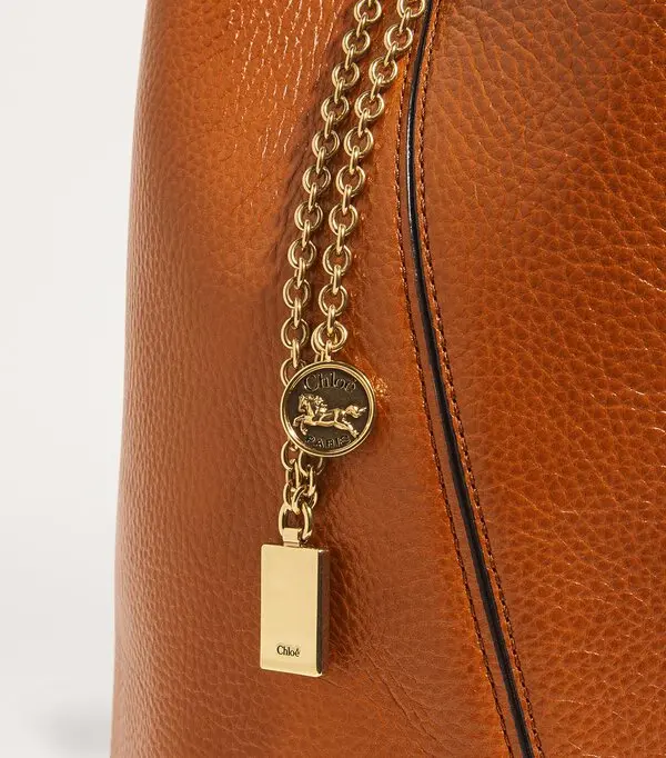 Chloé Medium Calfskin Spin Tote Bag - Brown