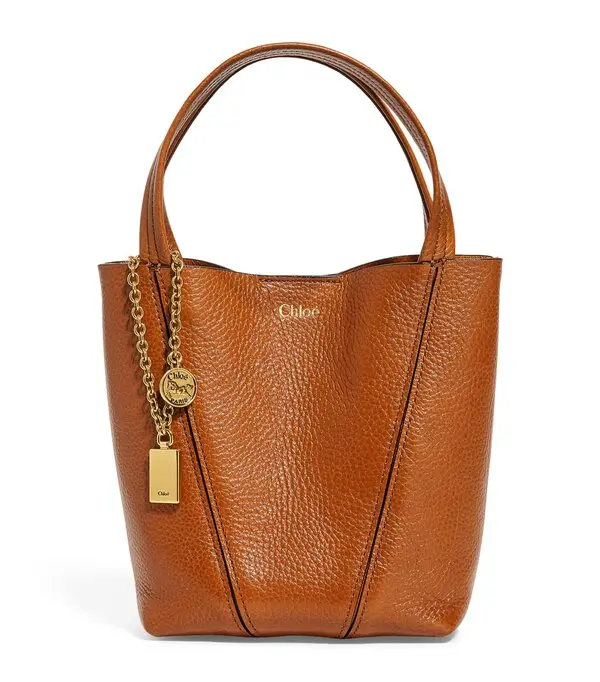 Chloé Small Calfskin Spin Tote Bag - Brown