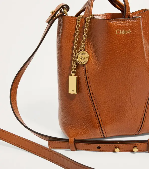 Chloé Small Calfskin Spin Tote Bag - Brown