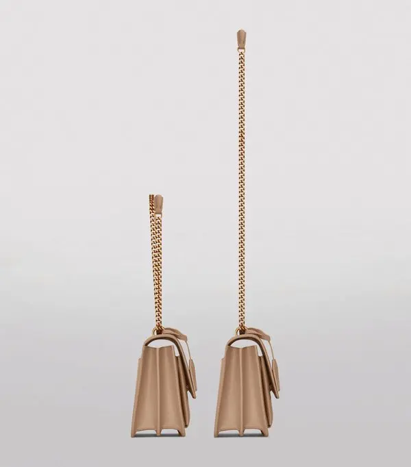 Saint Laurent Medium Sunset Shoulder Bag - Beige