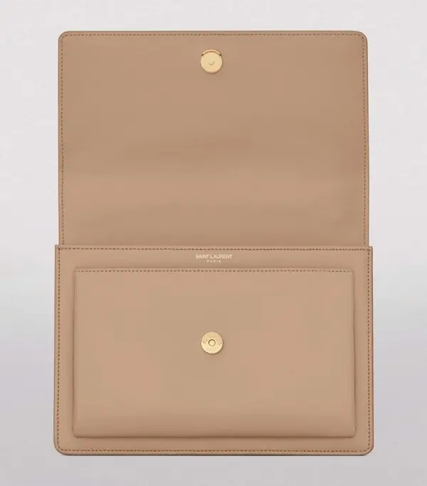 Saint Laurent Medium Sunset Shoulder Bag - Beige