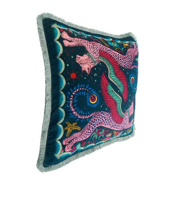 EMMA J SHIPLEY Velvet Lynx Cushion