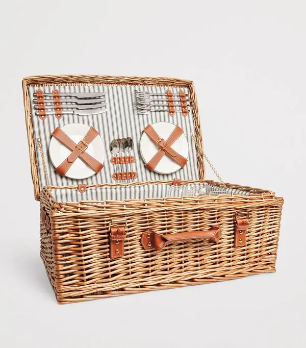 Harrods Fitted Picnic Basket For Four