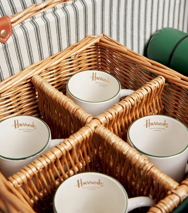 Harrods Fitted Picnic Basket For Four