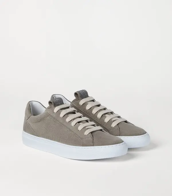 Brunello Cucinelli Suede Low-top Lace-up Sneakers
