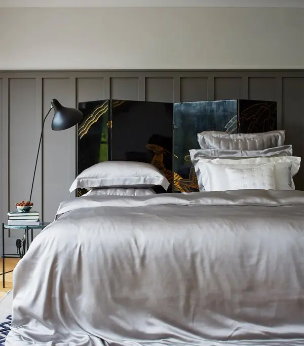 Gingerlily Silk Fitted Sheet - Grey