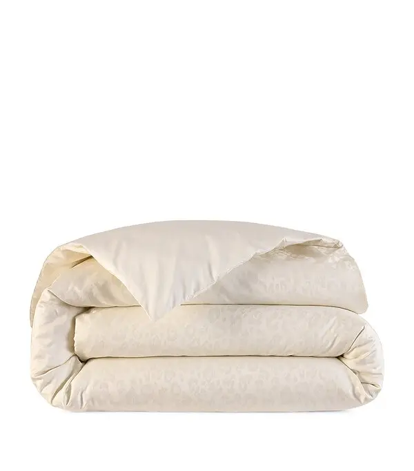 YVES DELORME Leopard Super King Duvet Cover - Ivory