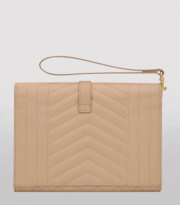 Saint Laurent Quilted Leather Pouch