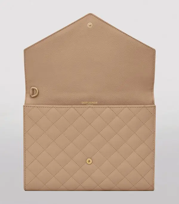 Saint Laurent Quilted Leather Pouch