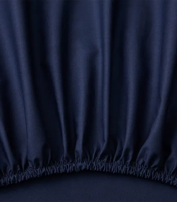 Ralph Lauren Cotton Player Euro King Fitted Sheet - Navy