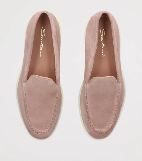 Santoni Suede Detroit Loafers