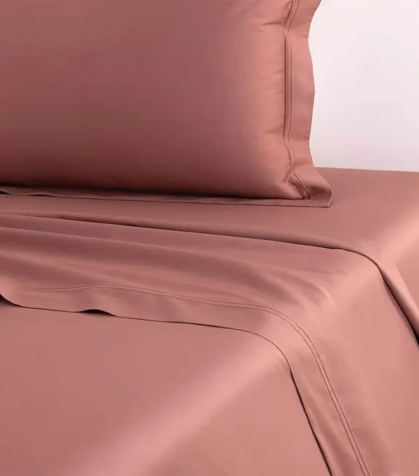 YVES DELORME Triomphe Santal Flat Sheet - Pink