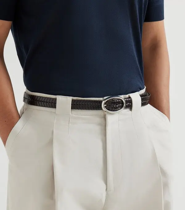 Brunello Cucinelli Woven Leather Belt