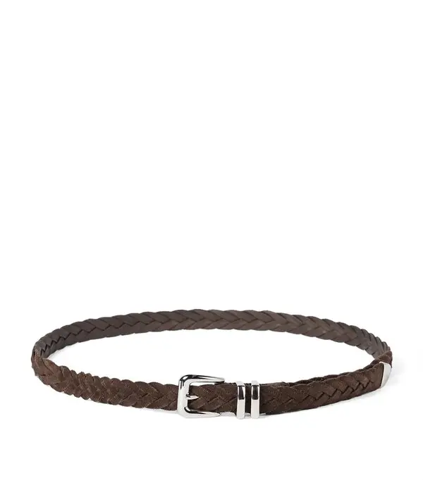 Brunello Cucinelli Braided Leather Belt - Brown