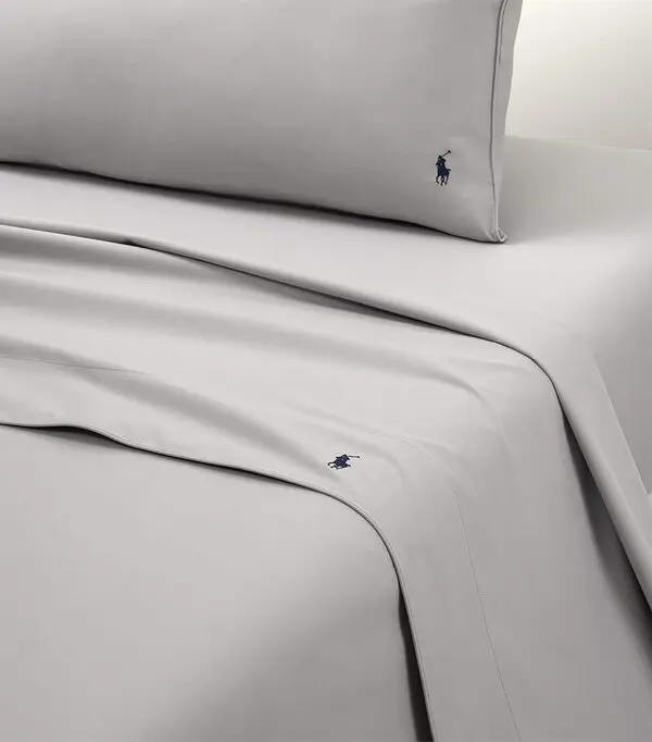 Ralph Lauren Player Flat Sheet - Grey