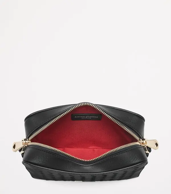 ASPINAL OF LONDON Leather Slot Weave Camera Bag