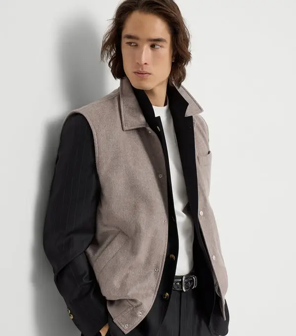 Brunello Cucinelli Cashmere Padded Gilet - Brown