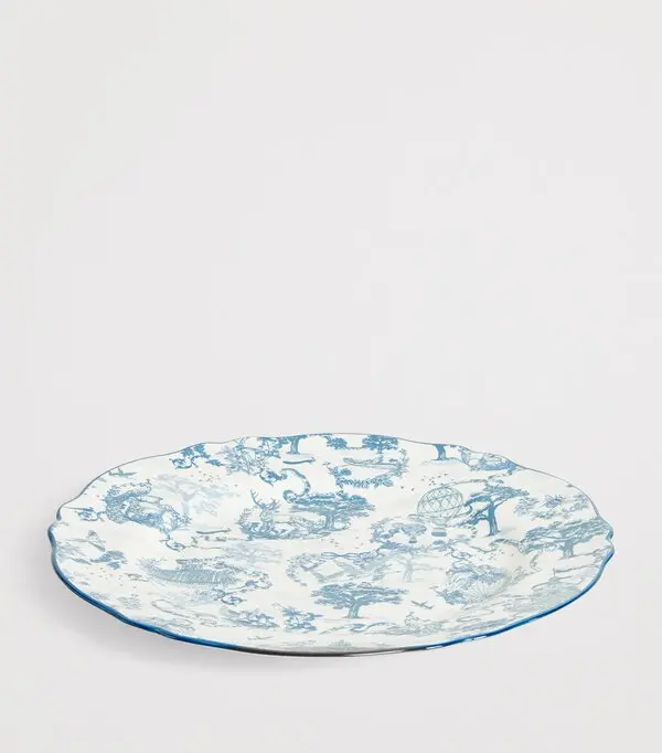 Harrods Bone China Toile Dinner Plate
