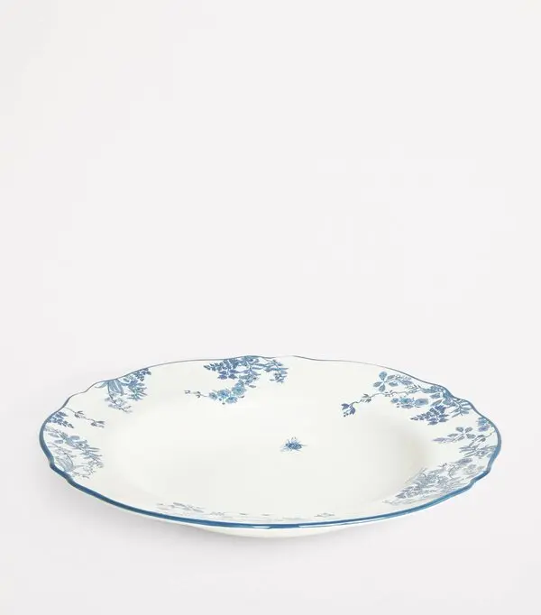 Harrods Bone China Toile Bowl - Blue