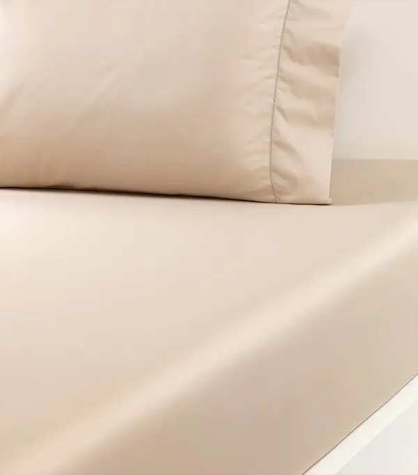 Ralph Lauren Supima Cotton Sateen Langdon Fitted Sheet - Neutral