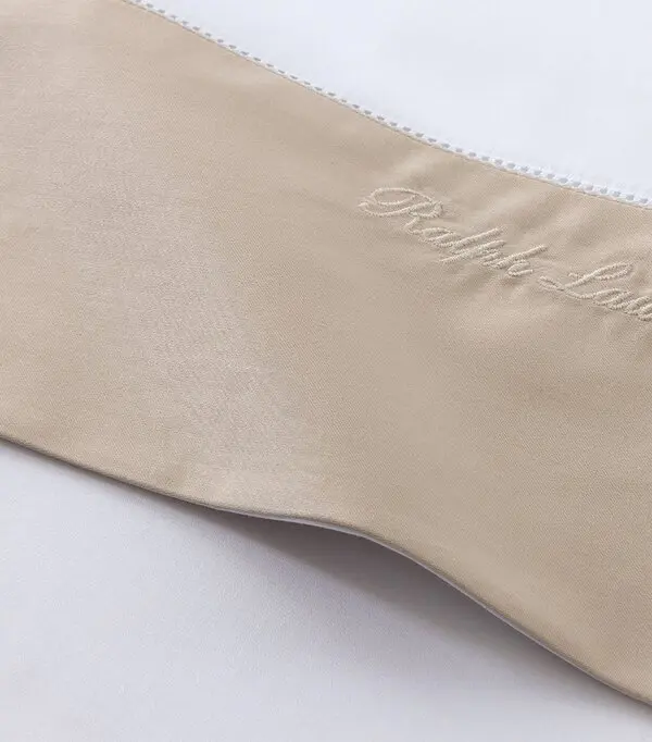 Ralph Lauren Cotton Langdon Coastal Super King Flat Sheet - Neutral