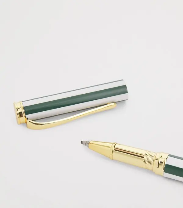 Harrods Metal Stripe Ballpoint Pen