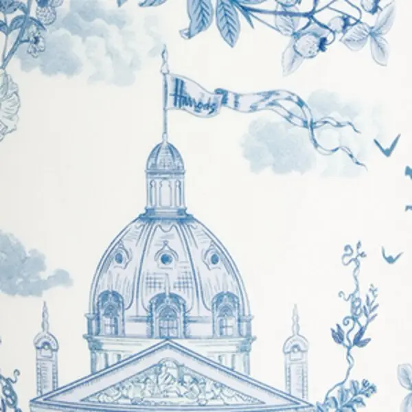 Harrods Bone China Toile Mug - Blue