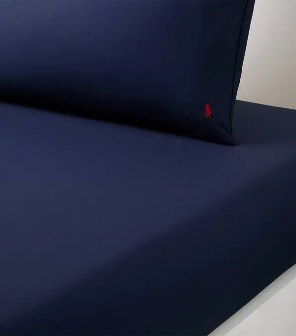 Ralph Lauren Cotton Player Fitted Sheet - Navy