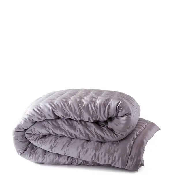 Gingerlily Silk Double Windsor Bedspread - Silver