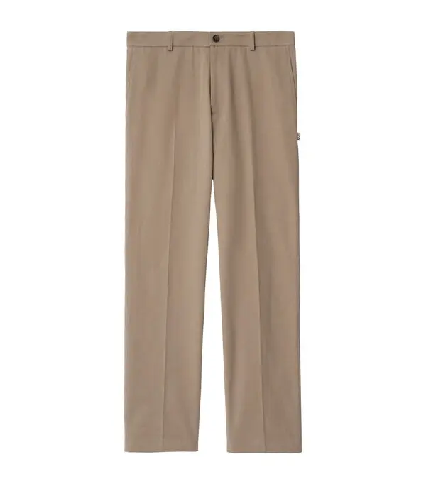 Burberry Cotton Twill Slim Chinos - Brown