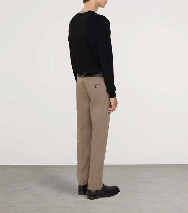 Burberry Cotton Twill Slim Chinos - Brown