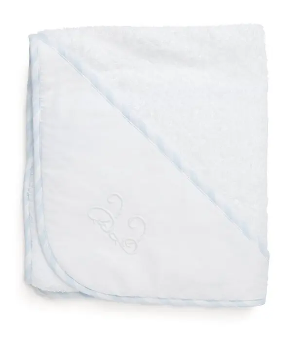 TARTINE ET CHOCOLAT Cotton Hooded Towel - Blue