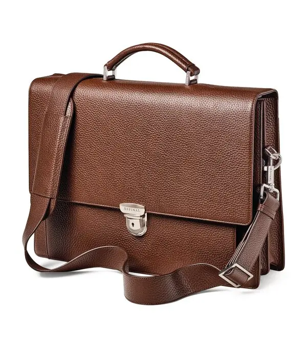ASPINAL OF LONDON Leather City Laptop Briefcase