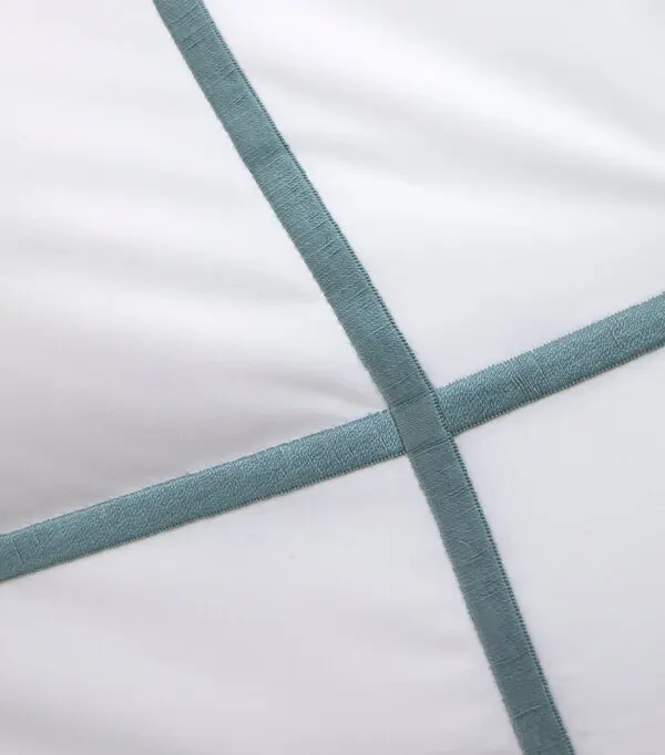 YVES DELORME Athena King Oxford Pillowcase - Green