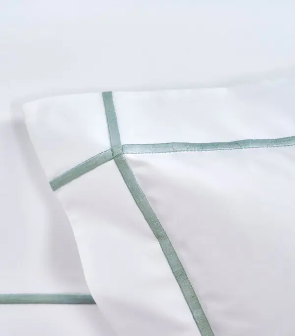 YVES DELORME Athena King Oxford Pillowcase - Green