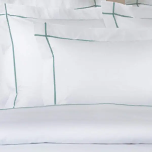 YVES DELORME Athena King Oxford Pillowcase - Green