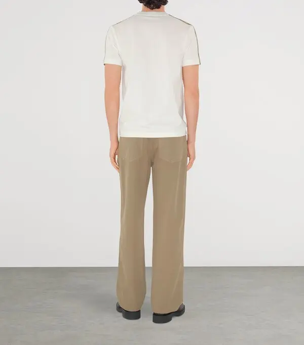 Burberry Check-trim T-shirt - Ivory