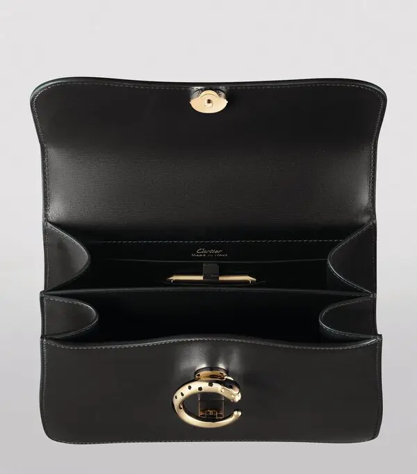 Cartier Leather Panthère De Top-handle Bag - Black