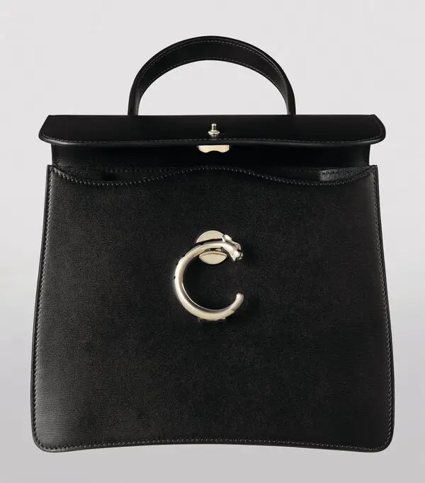 Cartier Leather Panthère De Top-handle Bag - Black