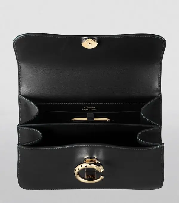 Cartier Leather Panthère De Top-handle Bag - Black