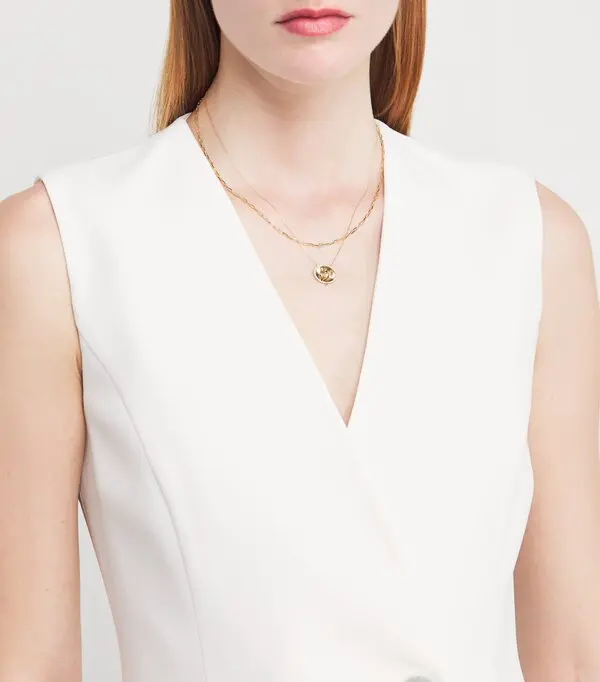PERSEE 18kt Yellow And Diamond Paperclip Chain Necklace
