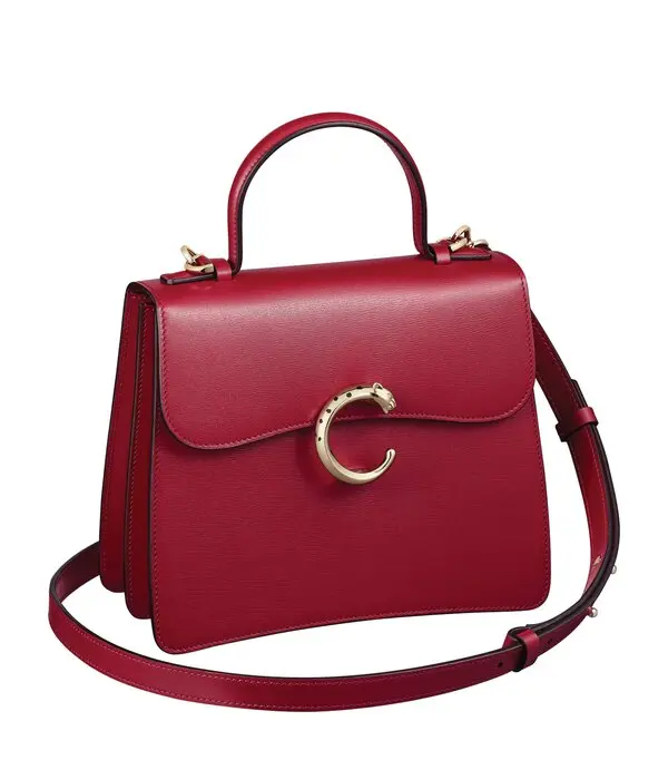 Cartier Leather Panthère De Top-handle Bag - Red