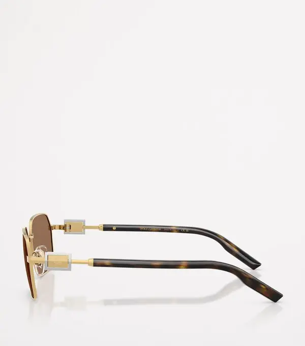 Dolce & Gabbana Rectangular Wire-frame Sunglasses