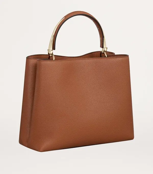 Cartier Medium Calfskin Panthère De Top-handle Bag - Brown